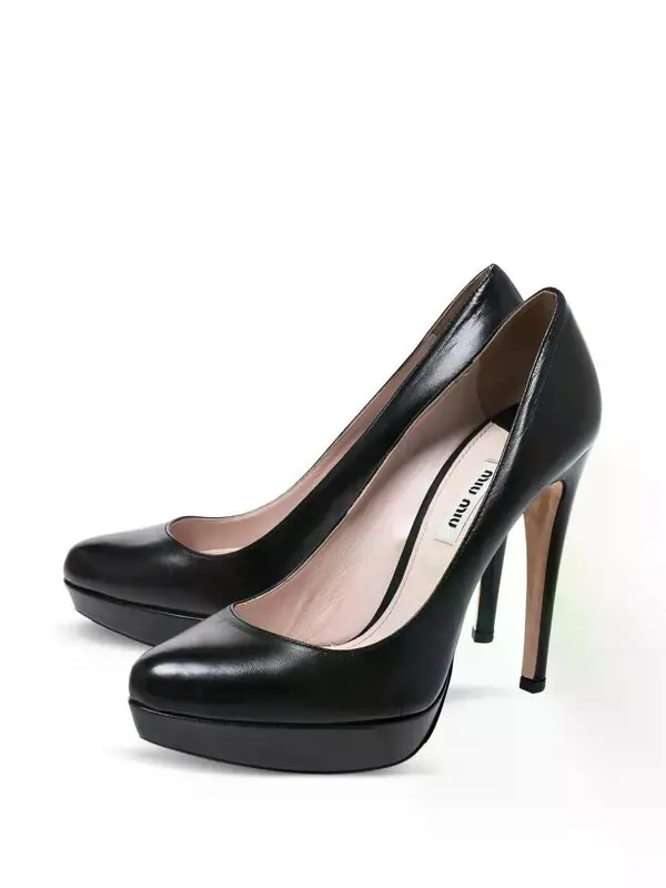Miu Miu Leather Platform Stiletto Pumps
