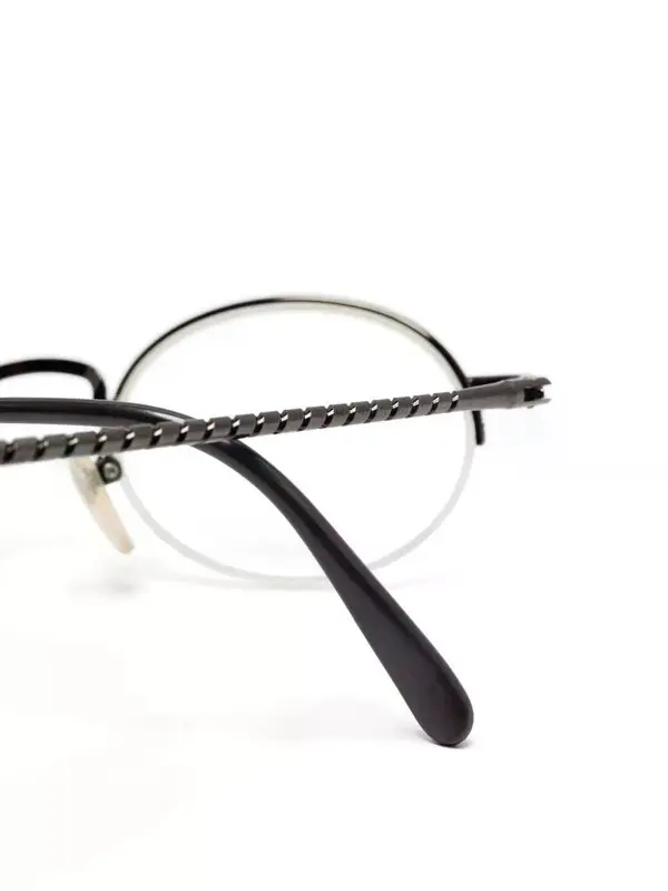 JEAN PAUL GAULTIER Oval Frame Eyeglasses - Brown