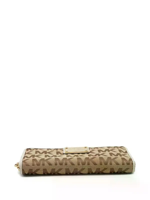 Michael Kors Pre-owned Logo Plaque Zip-around Wallet - Brown