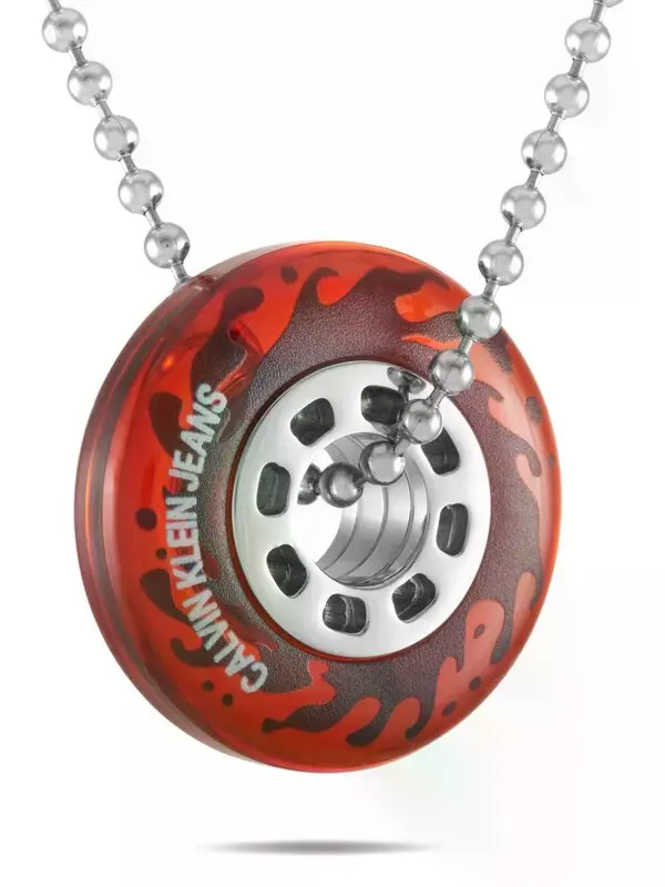 Calvin Klein Spin Stainless Steel Necklace - Red