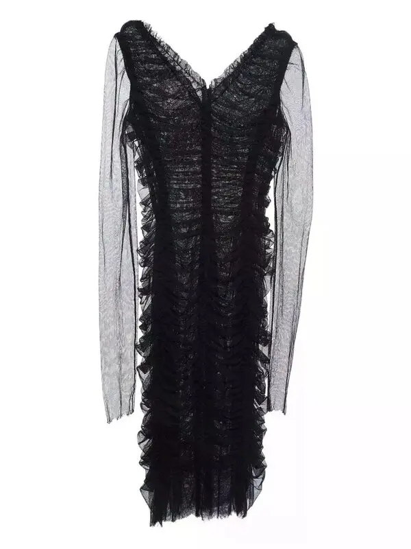 Dolce & Gabbana Ruffled Long-sleeve Dress