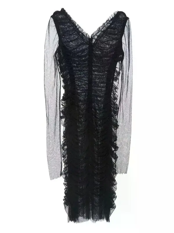 Dolce & Gabbana Ruffled Long-sleeve Dress