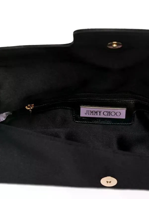 JIMMY CHOO Logo-plaque Shoulder Bag - Black