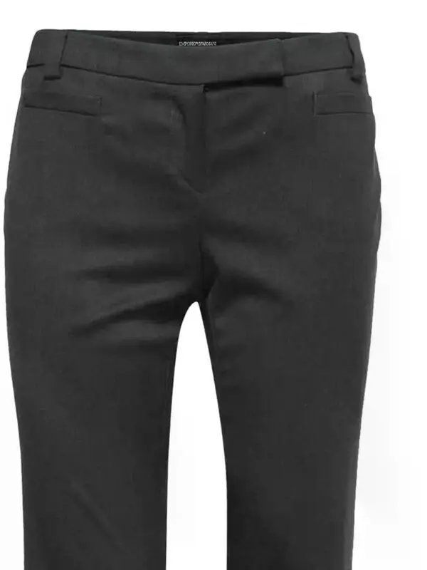 Emporio Armani Cotton Tailored Straight Leg Trousers