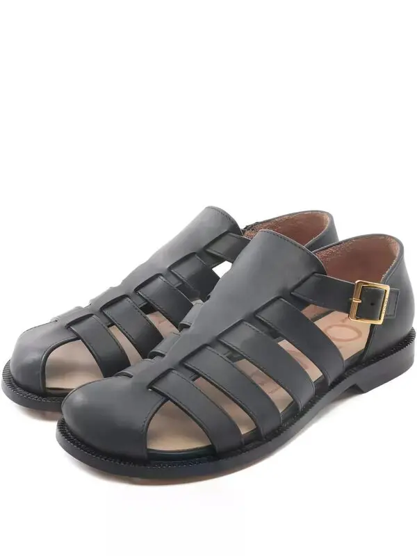 Loewe Campo Leather Cage Sandals