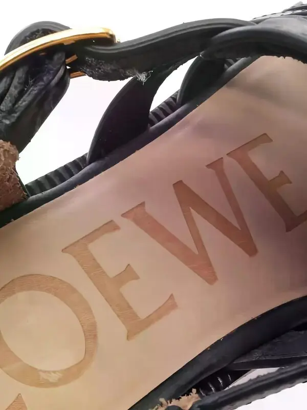Loewe Campo Leather Cage Sandals