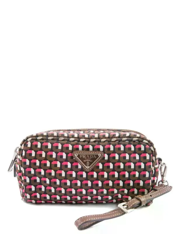 Prada Geometric-print Wristlet