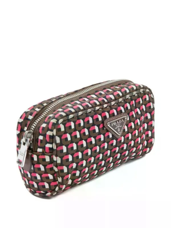 Prada Geometric-print Wristlet