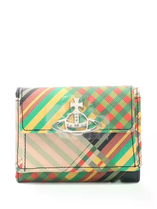 VIVIENNE WESTWOOD Orb Flap Small Purse - Neutrals