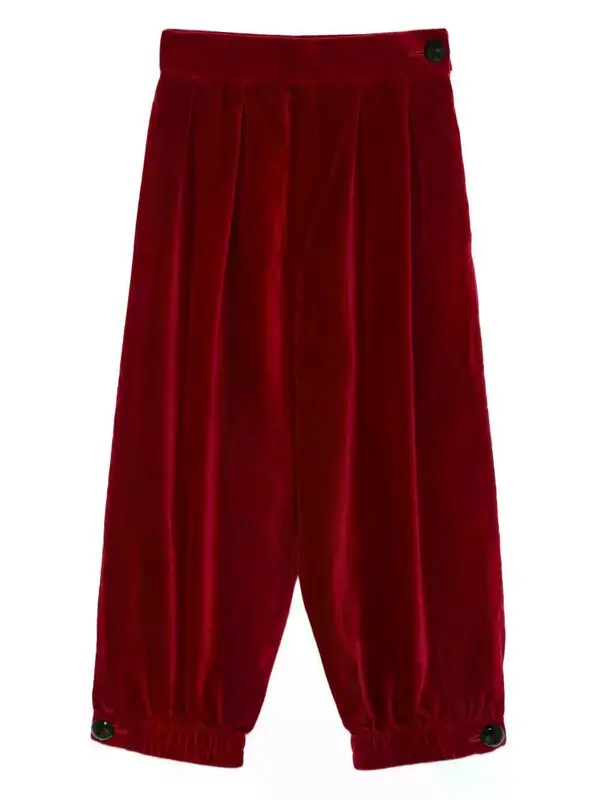 Saint Laurent 1991 Pleated Velvet Trousers