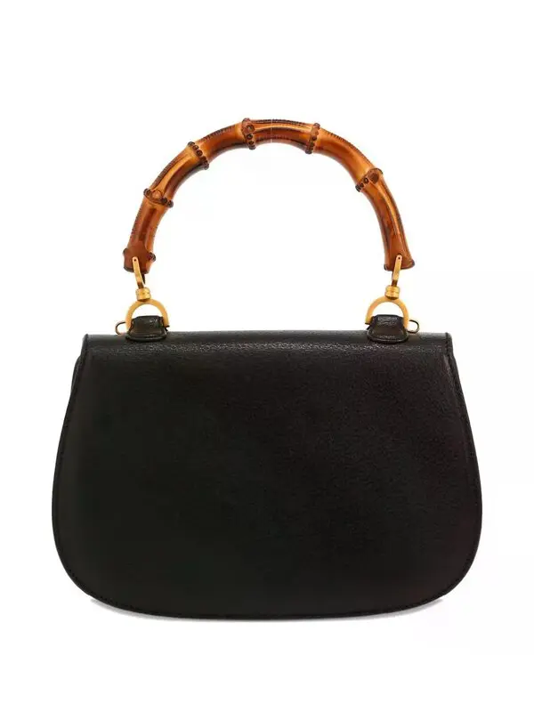 Gucci 2000s Bamboo Handle Shoulder Bag - Black