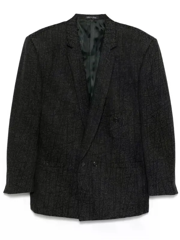 Versace 1980s Geometric-pattern Blazer