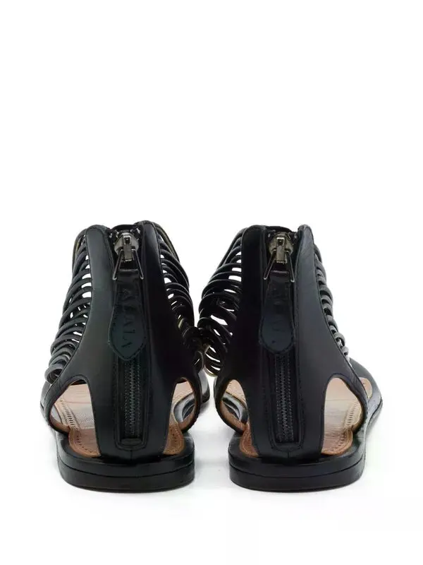 Alaïa Leather Flat Sandals