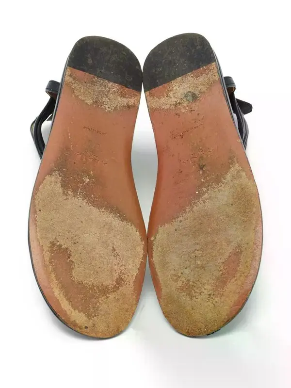 Alaïa Leather Flat Sandals