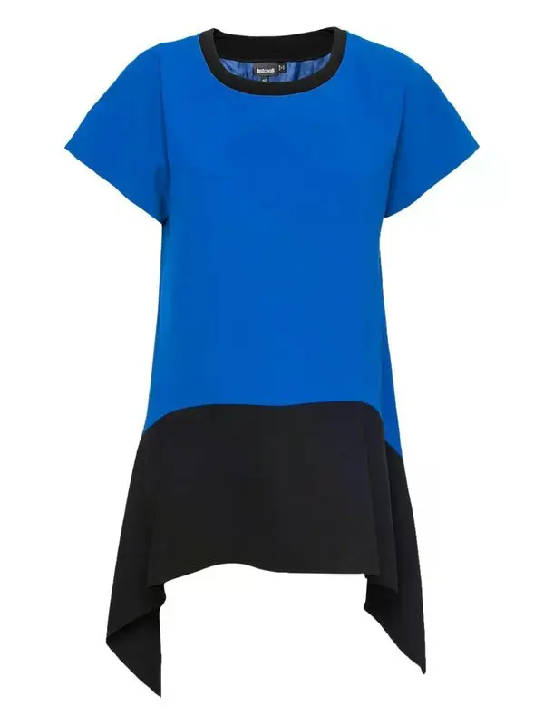 Just Cavalli Short-sleeve Asymmetrical Hem Top