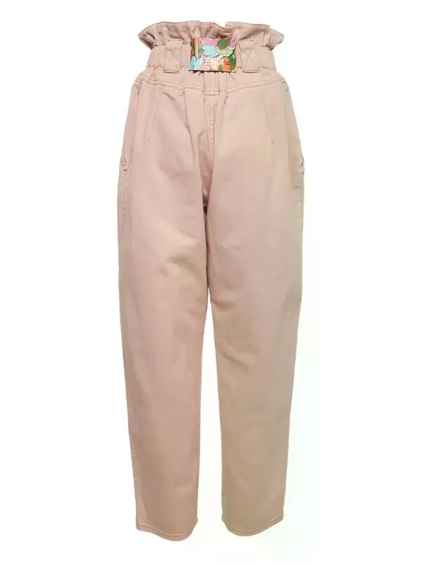 Fendi High Waisted Pleated Jeans