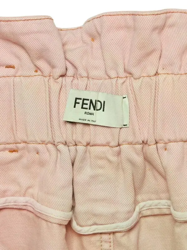 Fendi High Waisted Pleated Jeans
