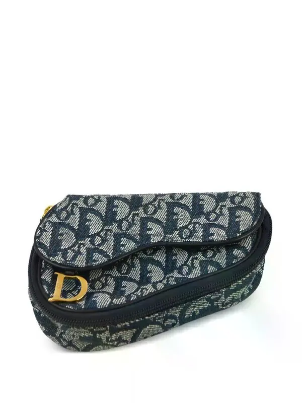 Dior 1998 Trotter Saddle Wallet - Blue