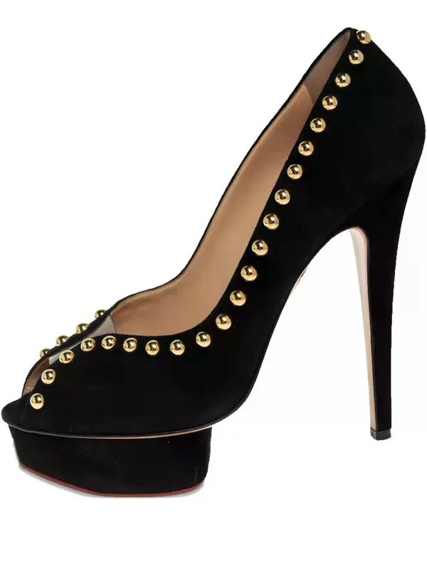 CHARLOTTE OLYMPIA 140mm Dolly Studded Platform Pumps