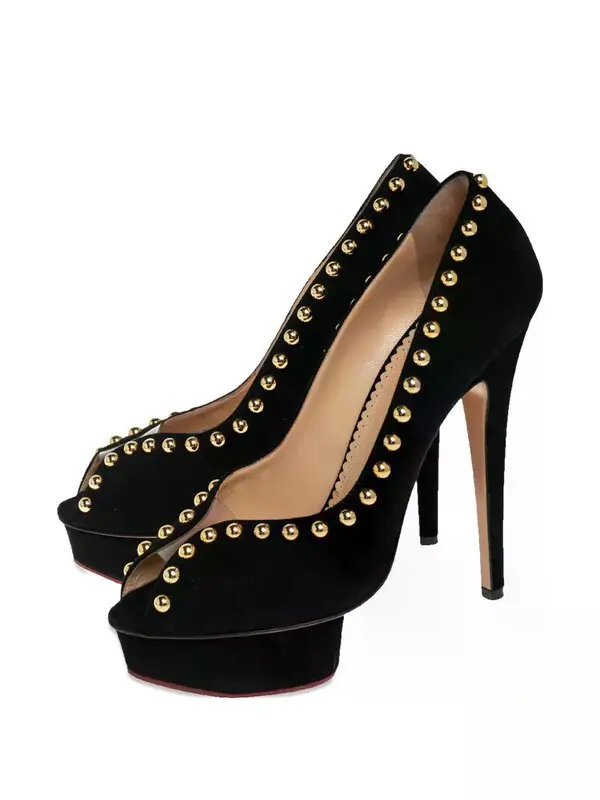 CHARLOTTE OLYMPIA 140mm Dolly Studded Platform Pumps
