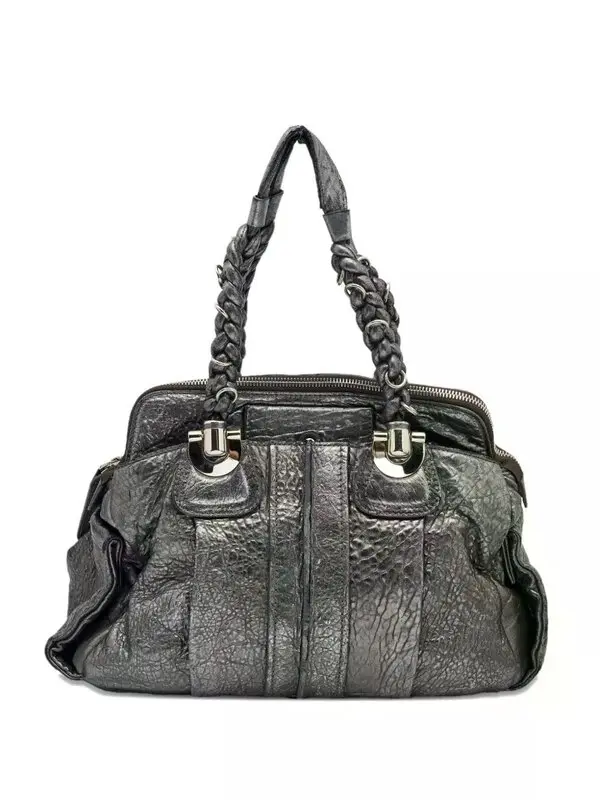 Chloé Héloïse Leather Tote Bag - Silver