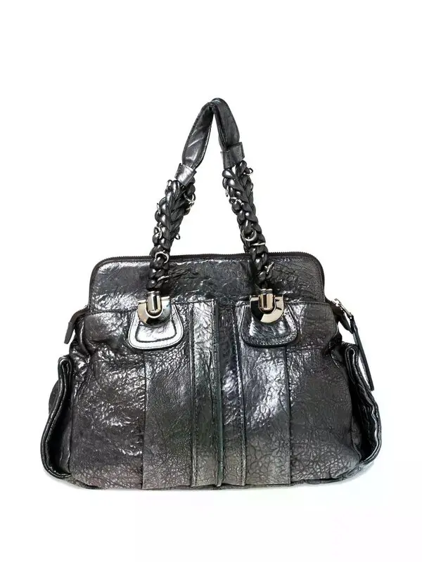Chloé Héloïse Leather Tote Bag - Silver