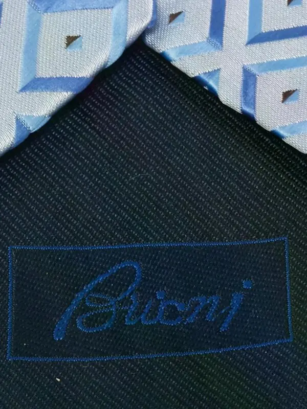 Brioni Geometric-pattern Silk Tie