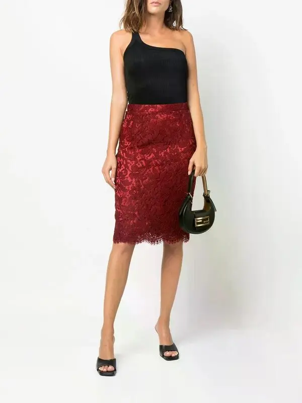 Dolce & Gabbana Circa 2000s Lace Pencil Skirt