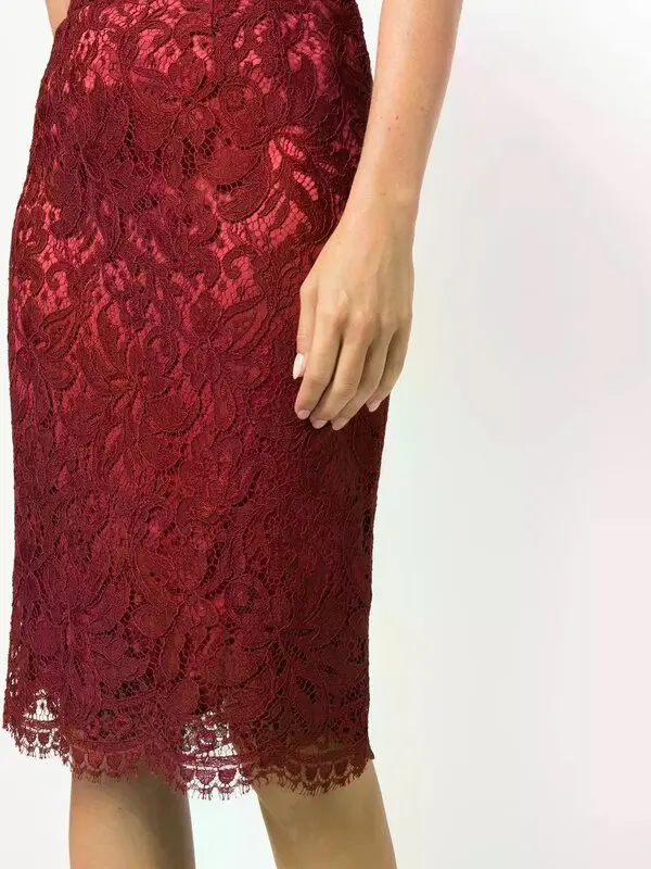 Dolce & Gabbana Circa 2000s Lace Pencil Skirt