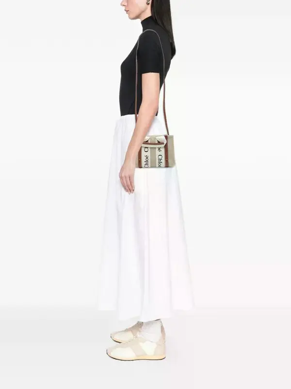 Chloé Mini Canvas Woody Satchel - Brown