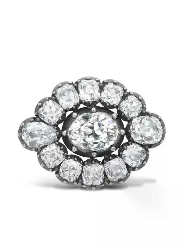 PRAGNELL Late Georgian Diamond Brooch - Silver