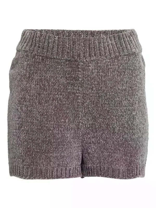 Majorelle Chenille Ribbed Knit Shorts