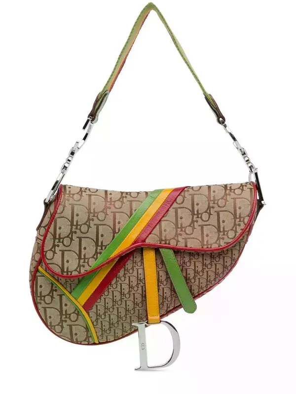 Dior Diorissimo Rasta Saddle Shoulder Bag - Brown