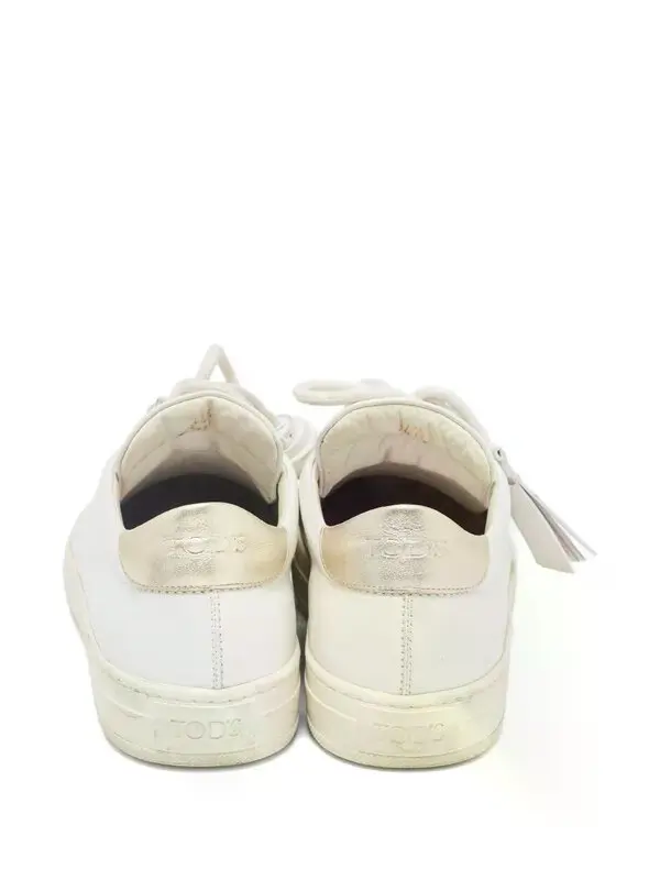 TOD'S Tassel Detail Lace-up Sneakers - White
