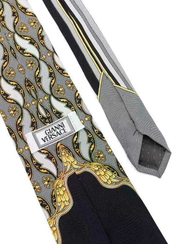 Versace Jacquard Mix Print Neck Tie