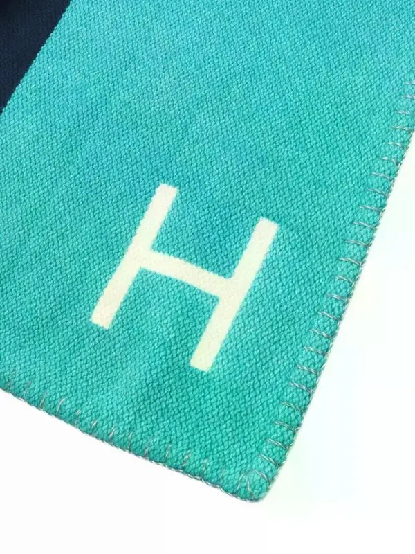 Hermès 2010s Striped H Dye Blanket