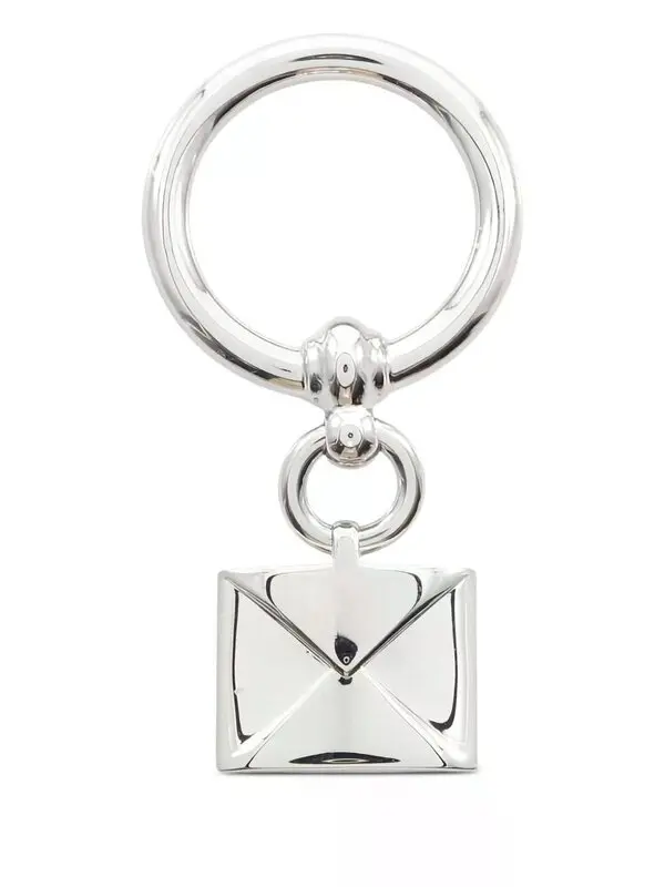 Hermès 2010 Envelope Pendant Ring - Silver