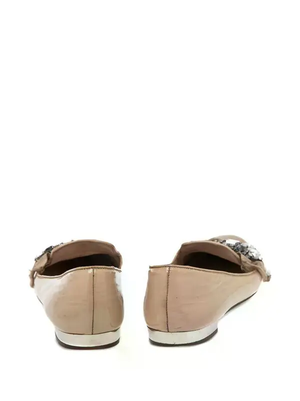 Miu Miu Embellished Ballet Flats - Neutrals