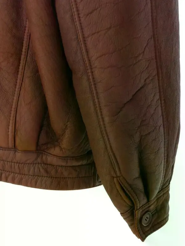 A.N.G.E.L.O. VINTAGE CULT 1980s Leather Bomber Jacket With Shearling Trim