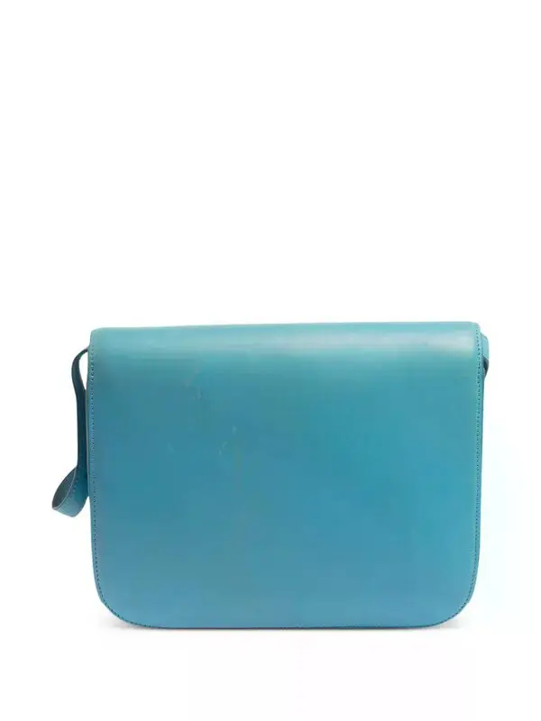 Celine Classic Box Leather Shoulder Bag - Blue