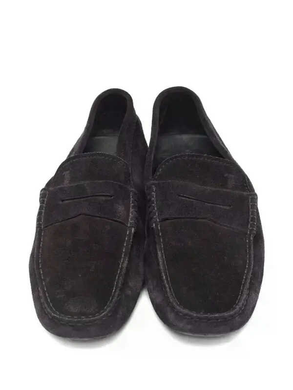 TOD'S Suede Penny Strap Loafers