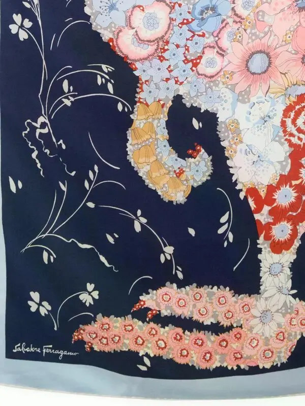 FERRAGAMO 1980s Silk Scarf
