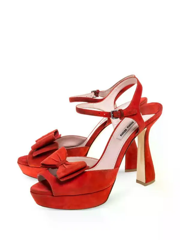 Miu Miu 120mm Bow-embellished Platform Sandals