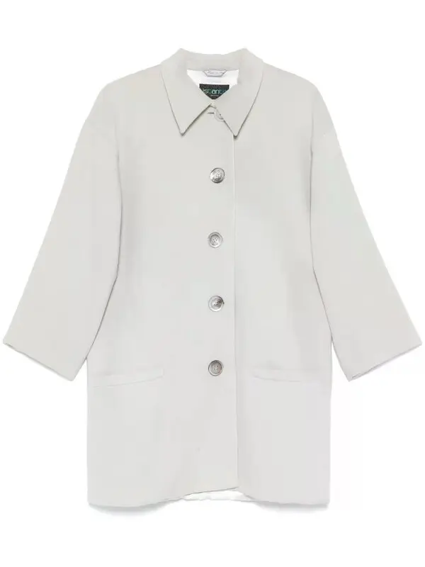 Versace 2000s Brushed-finish Coat
