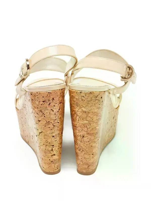 SERGIO ROSSI 130mm Leather Wedge Sandals