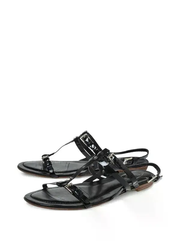 TOD'S Patent Leather Sandals - Black