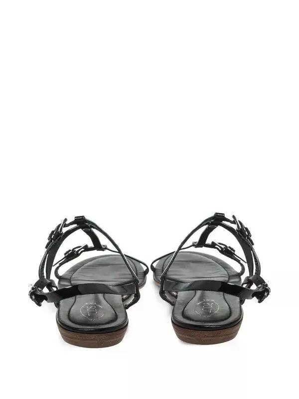 TOD'S Patent Leather Sandals - Black
