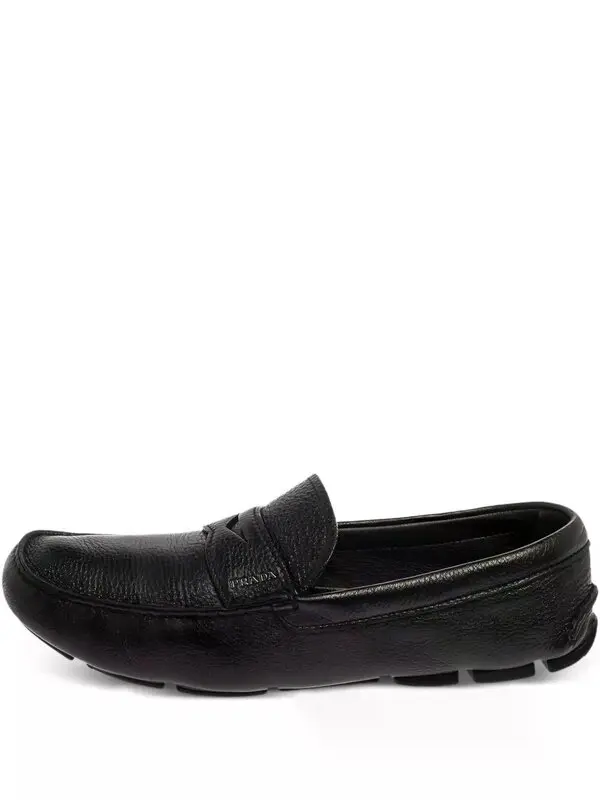 Prada Leather Penny Slot Loafers