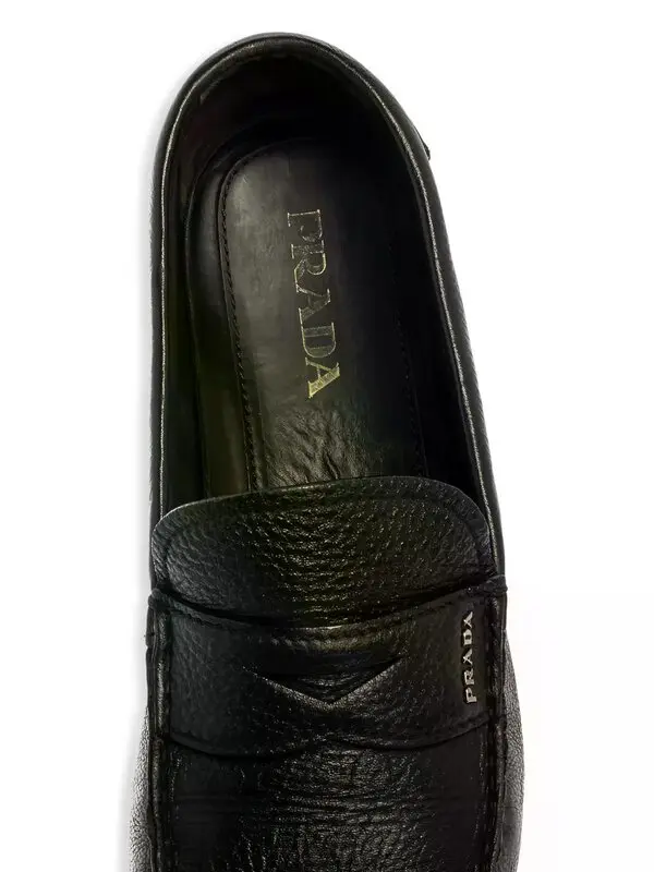 Prada Leather Penny Slot Loafers