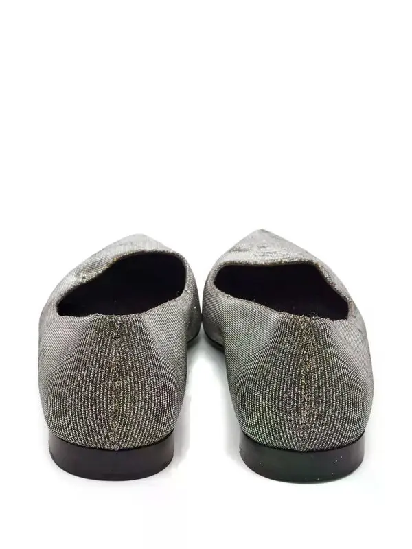 Saint Laurent Lurex-detailing Ballet Flats - Grey
